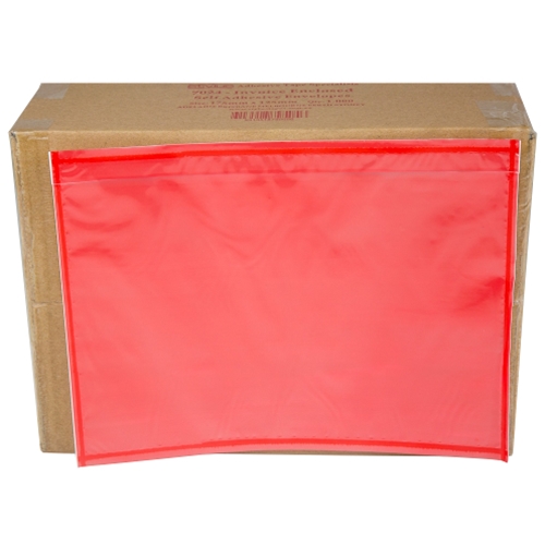 Plain Red Clear Front Adhesive Backed Doculopes | ABL Distribution