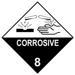 Buy Corrosives #8 Labels Online | ABL Distribution Pty Ltd